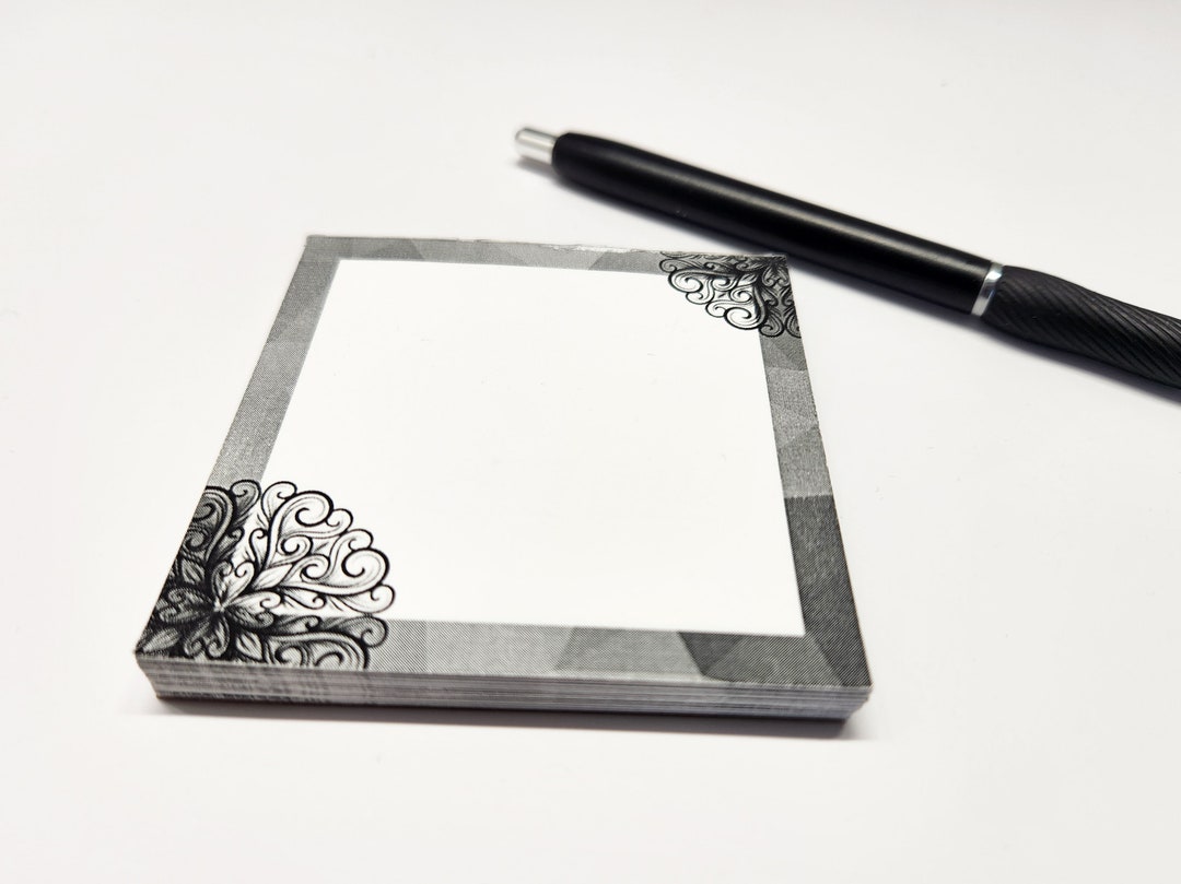 3x3 Tear Away Notepad Mandala Notepad Filigree Tear Away Notepad Square ...