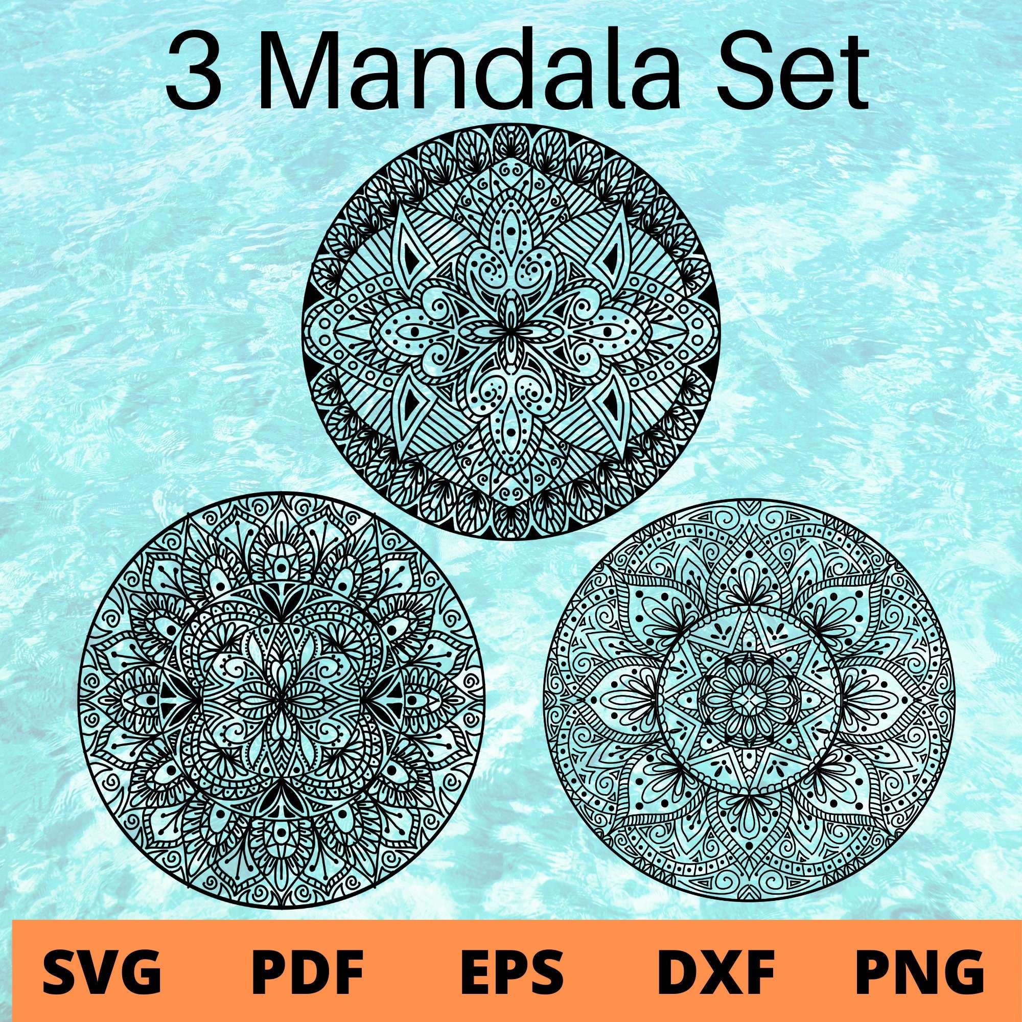 Mandala SVG Bundle Mandala Svg Set Circular Mandala Bundle 3 Piece ...