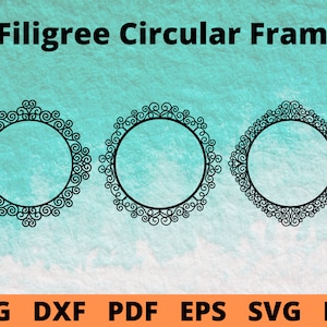 Circular Frame Clipart Decorative Filigree Frames Circular Filigree ...