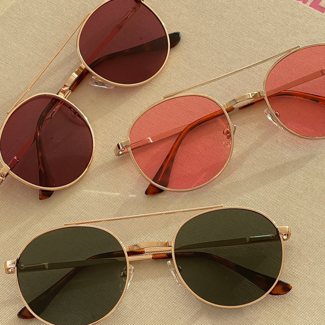 Round Aviator Metal Sunglasses Festival BUNDLE Boat Party Bachelorette ...
