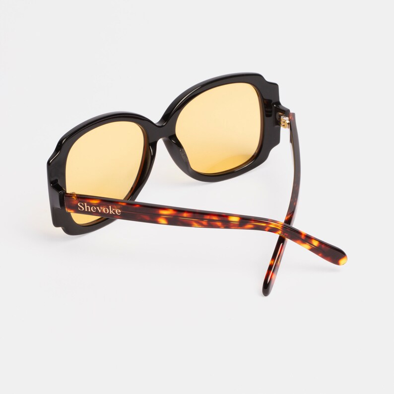 Oversized Yellow Round Sunglasses 70s Retro Boat Party - Etsy