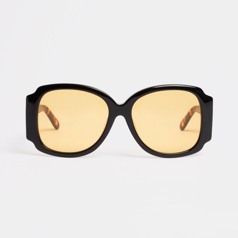 Oversized Yellow Round Sunglasses 70s Retro Boat Party - Etsy