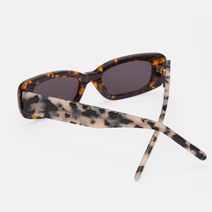 90's Inspired Two Toned Tortoiseshell Rectangular Sunglasses archive - Etsy