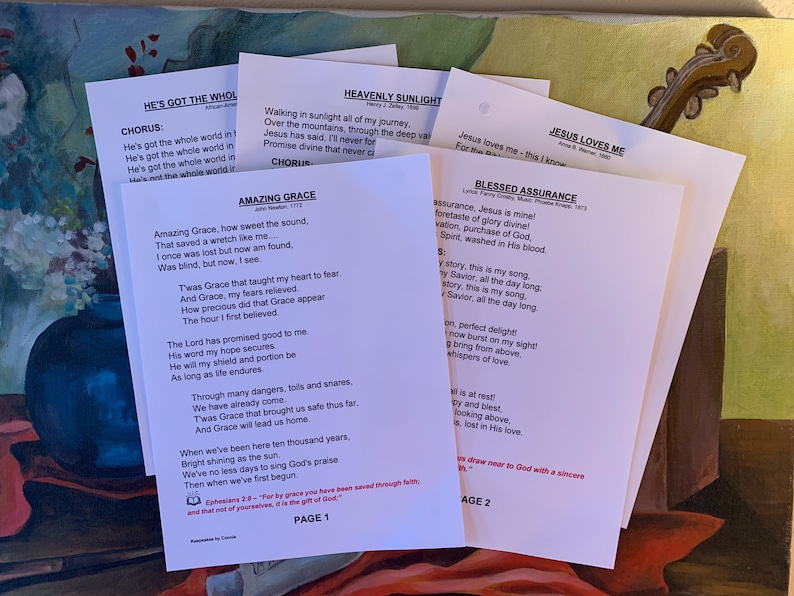 Large Print Hymns for Seniors, Printable Lyric Sheets, Ideas for Group ...