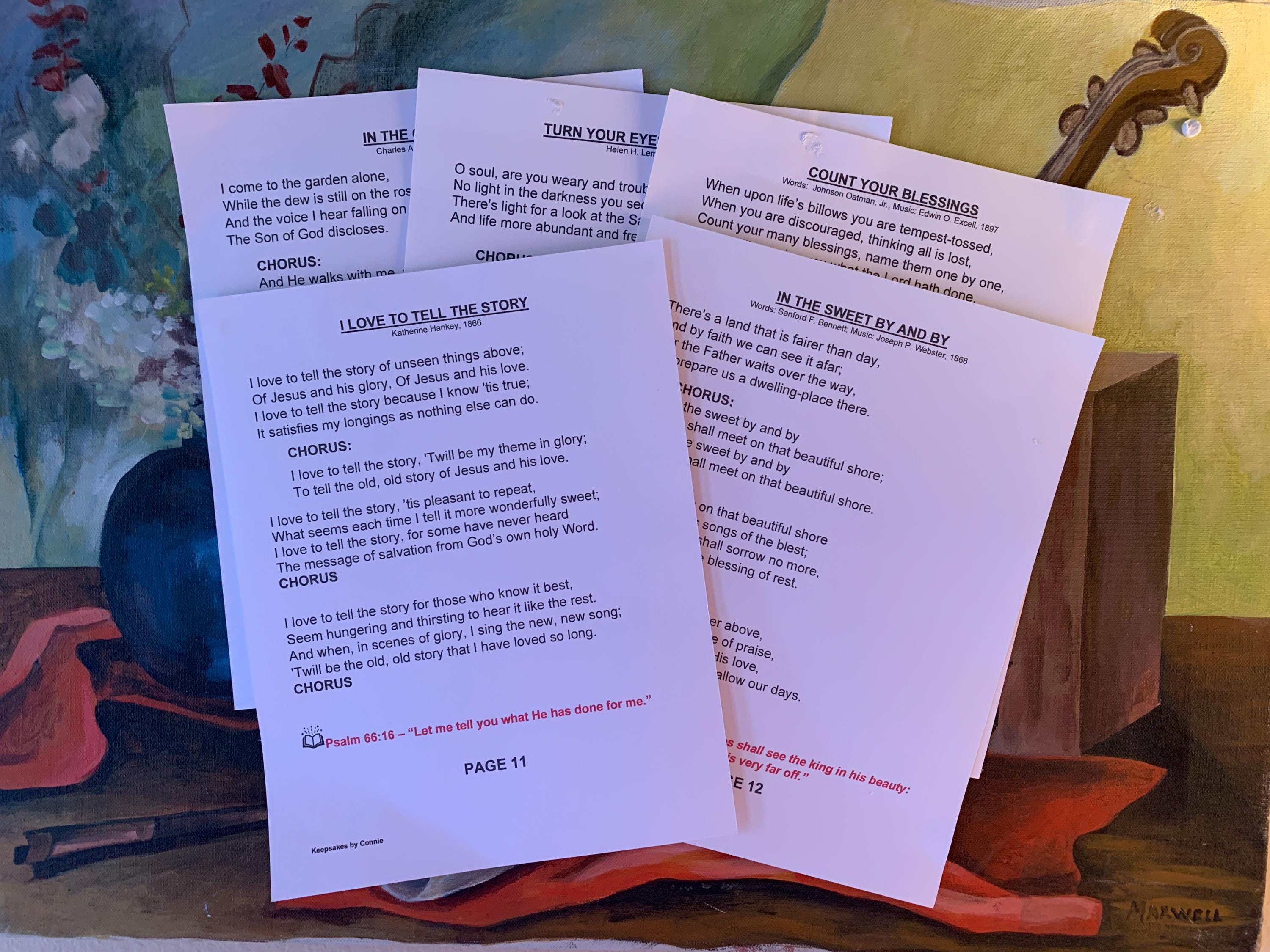 Large Print Hymns for Seniors, Printable Lyric Sheets, Ideas for Group ...