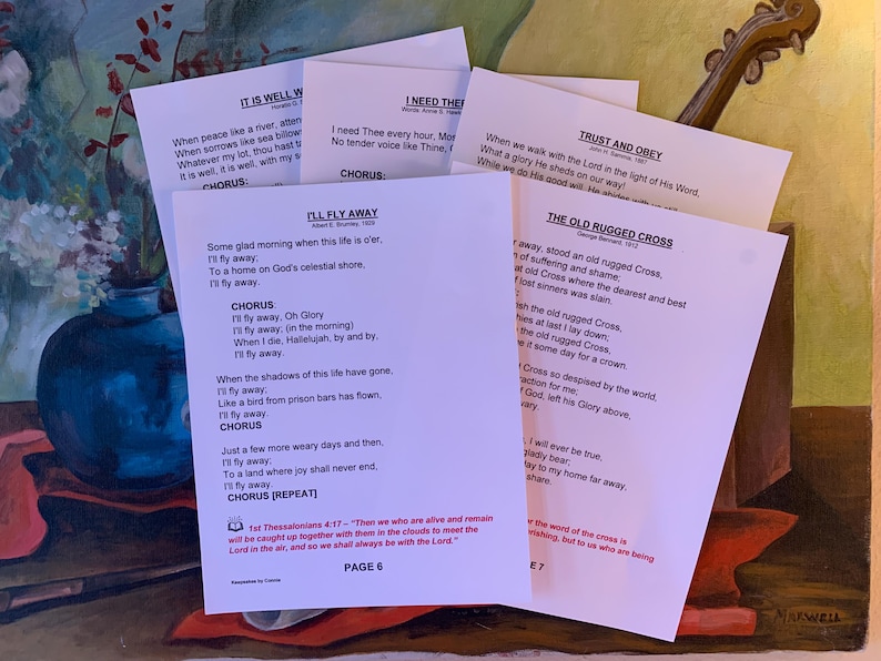 Large Print Hymns for Seniors, Printable Lyric Sheets, Ideas for Group ...