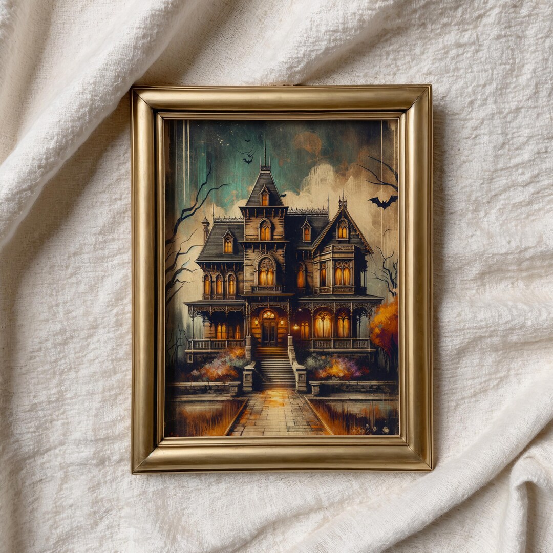 Gothic Haunted House Dark Academia Witchy Spooky Halloween Woods ...