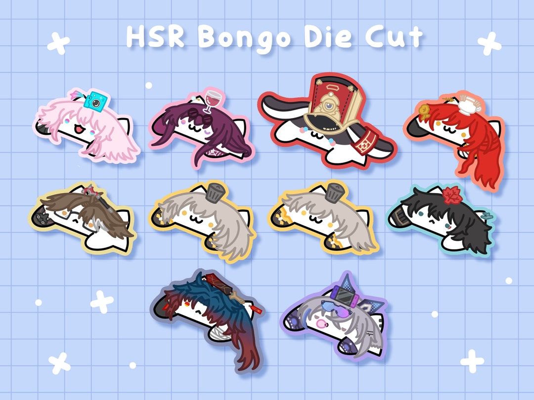 Honkai Star Rail HSR Bongo Glitter Die Cut Sticker Cute Stickers for ...