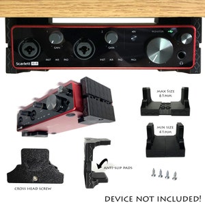 Under Desk Audio Interface Mount: Universal, Adjustable, Scratch-free ...