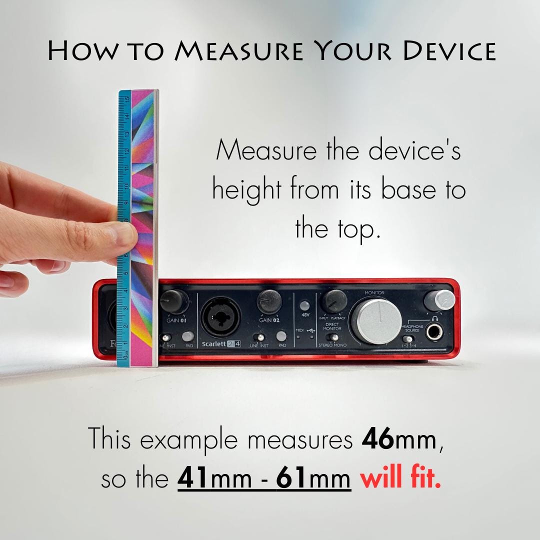 Under Desk Audio Interface Mount: Universal, Adjustable, Fits Focusrite ...