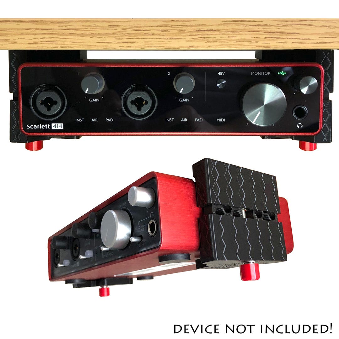 Universal Under Desk Audio Interface Mount Fits Focusrite, M-audio ...