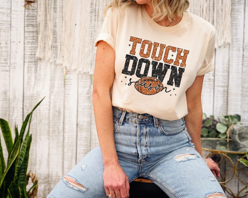 Touchdown Season Football Shirt, Football Tees for Women, Game Day ...