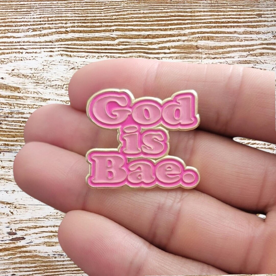 God is Bae Enamel Pin Christian Collar Pin Lapel Badge Brooch Jewelry ...