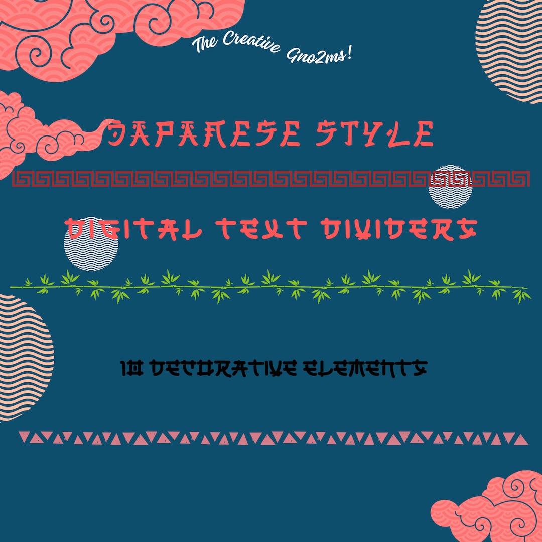 Japanese Style Digital Text Dividers Pack for Notes and Journaling ...