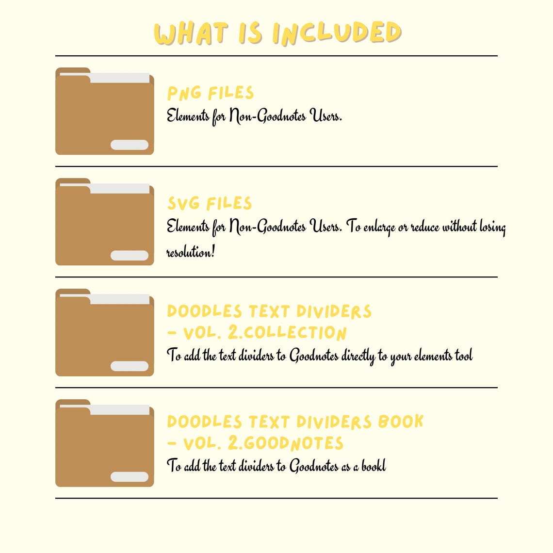 Doodles Digital Text Dividers Pack for Notes and Journaling, Goodnotes ...