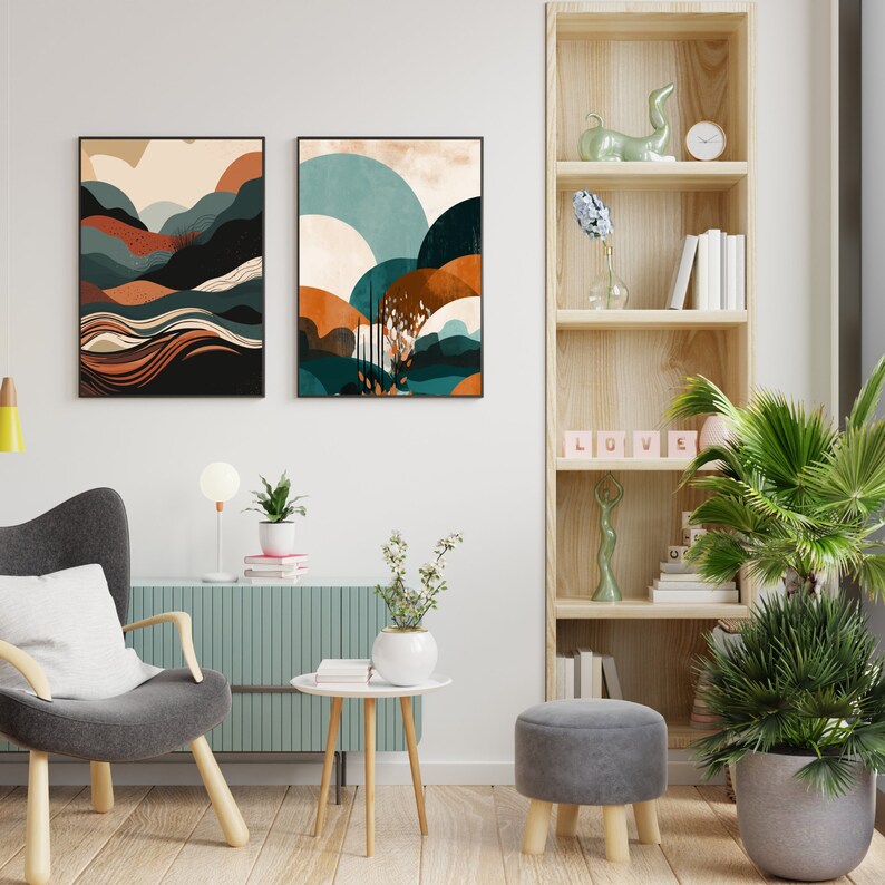 Briar Boho Abstract Printable Collection of Wall Art Posters - Etsy