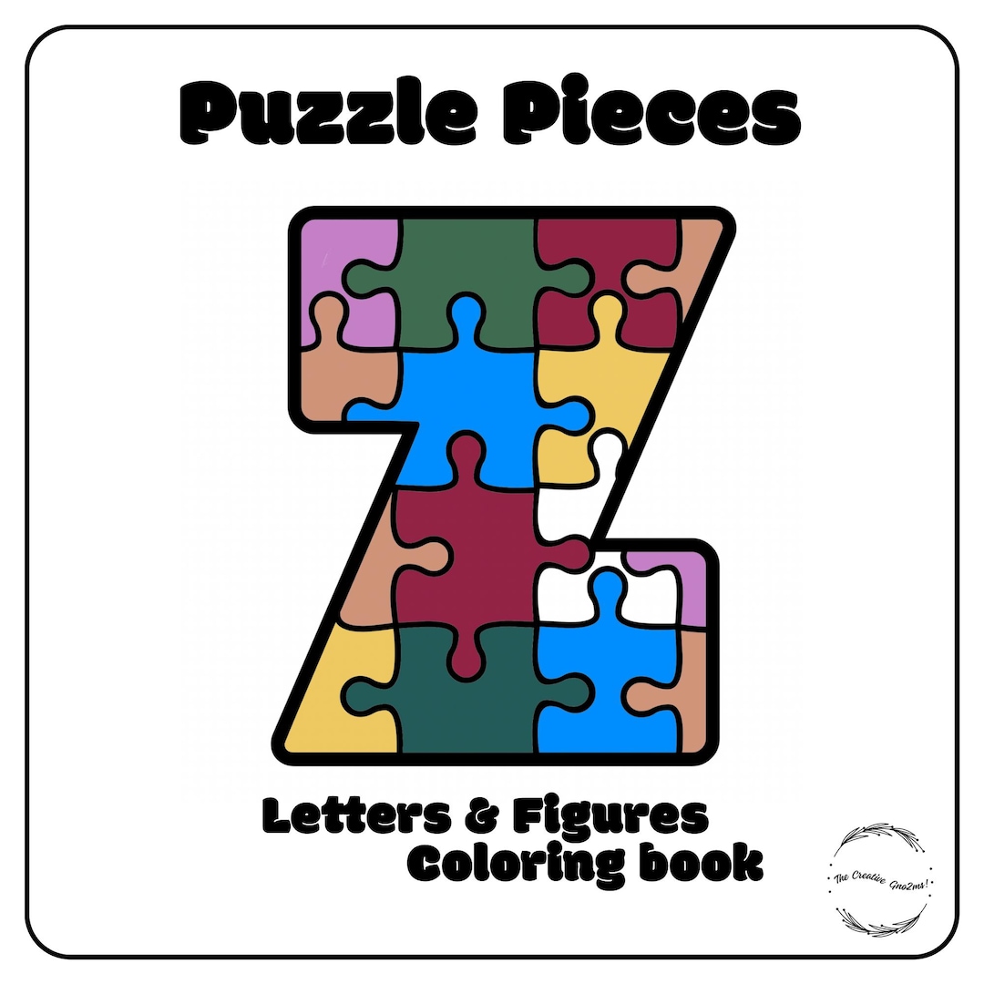 Puzzle Pieces Coloring Book | Letters & Figures | Coloring Pages | A-Z ...