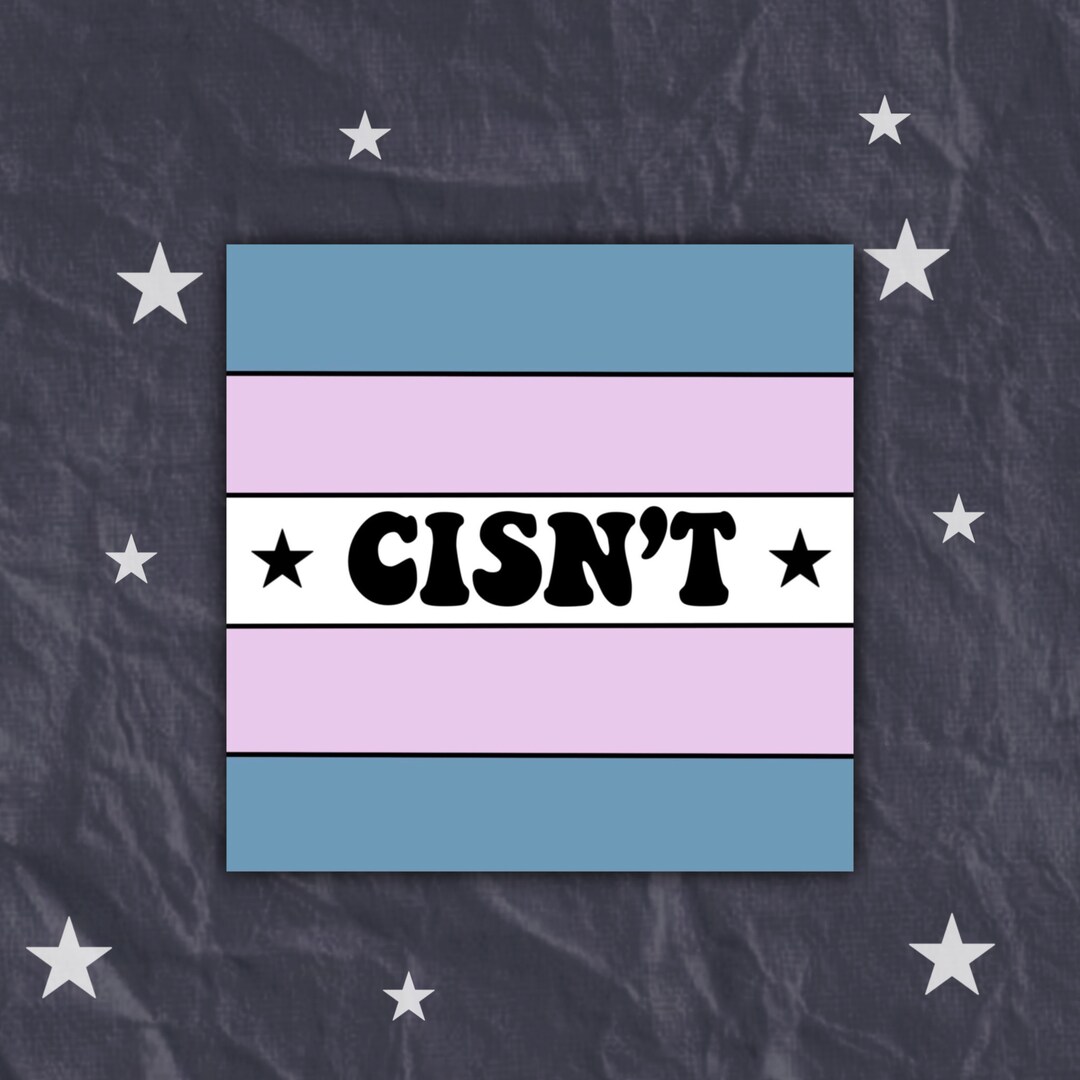 Cisn’t Trans Sticker - Etsy