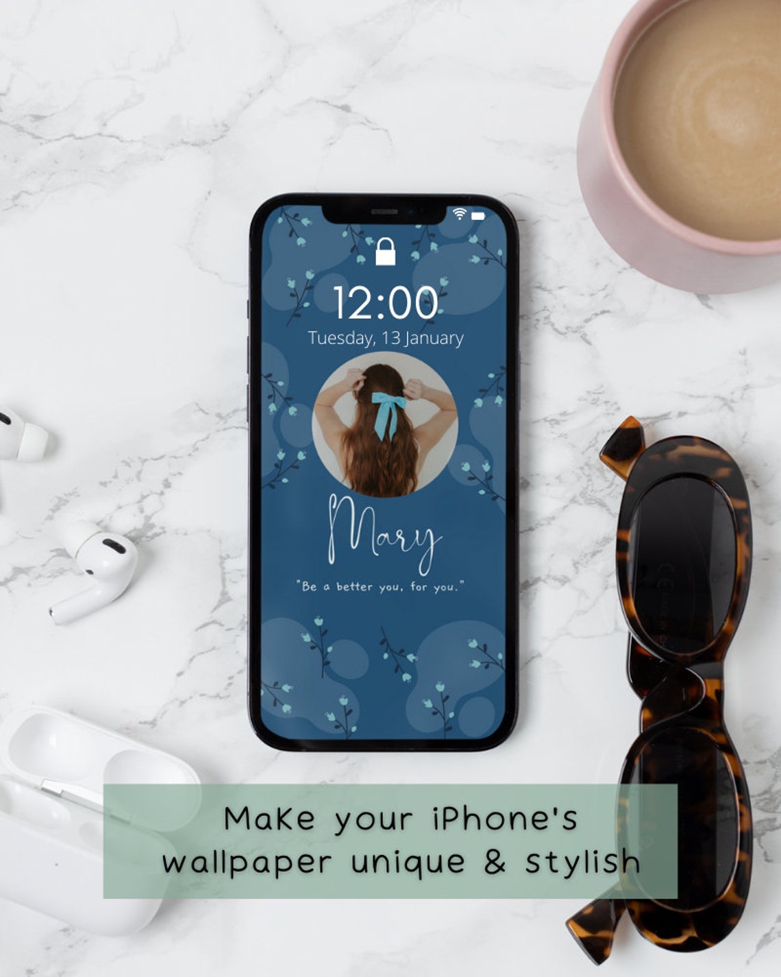 Editable iPhone Wallpaper Background Customize Personalize Own Picture ...