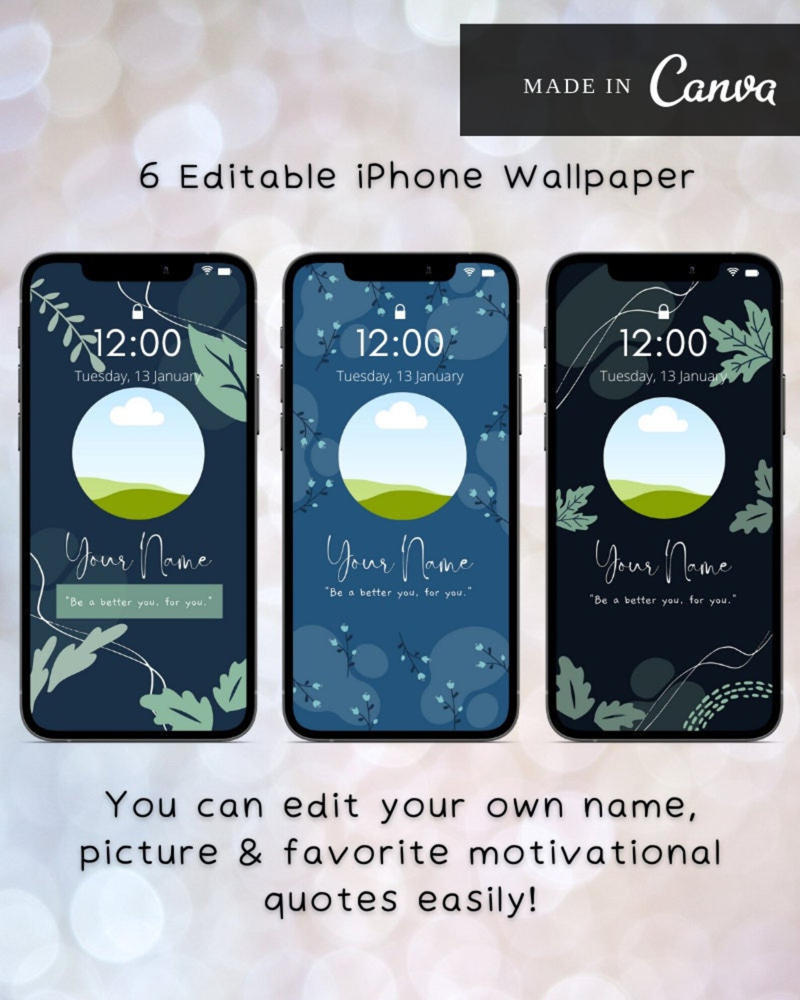 Editable iPhone Wallpaper Background Customize Personalize Own Picture ...
