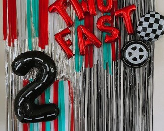 Two Fast 2nd Racing Car Themed F1 Theme Birthday Party Decoration ...