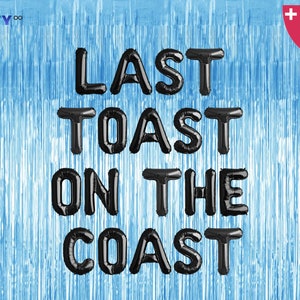 Last Toast on the Coast Bridal Shower Decorations Blue Foil Fringe ...