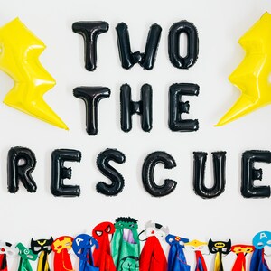 Two Rescue Boy's Birthday Party Decorations | Super Hero Themed ...