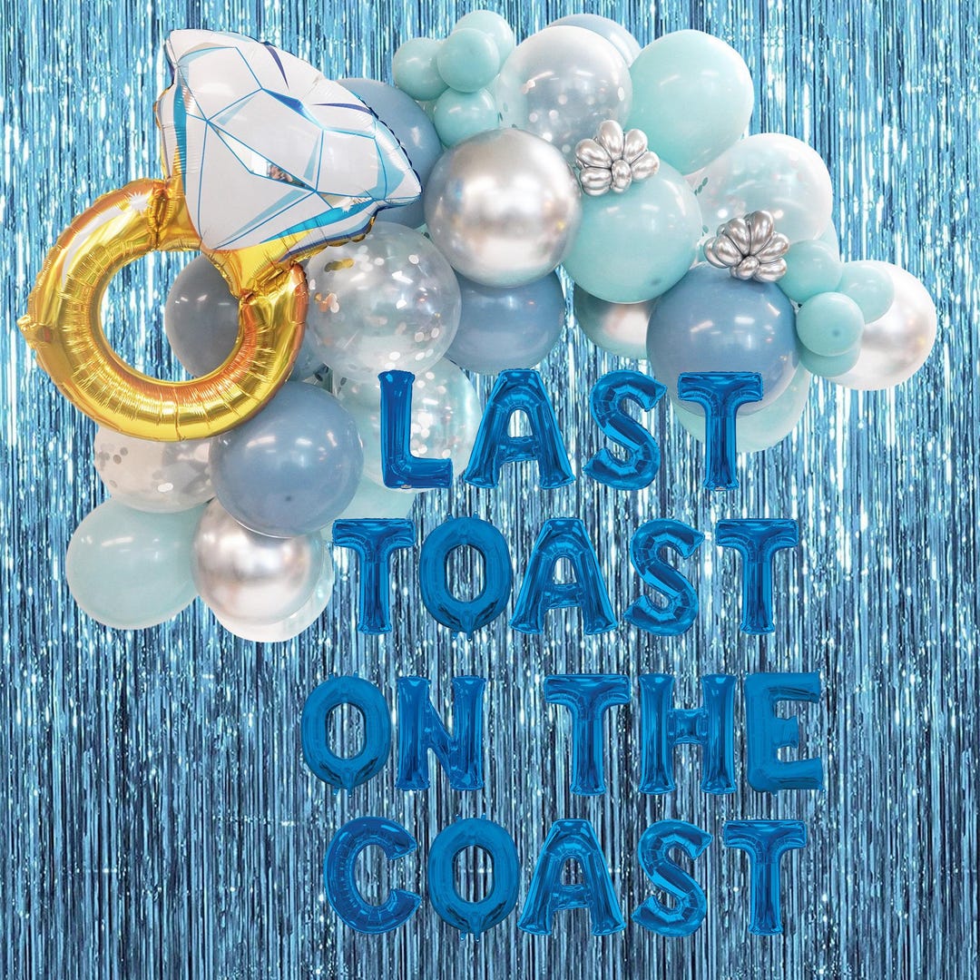 Last Toast on the Coast Bridal Shower Decorations Garland Set | Blue ...