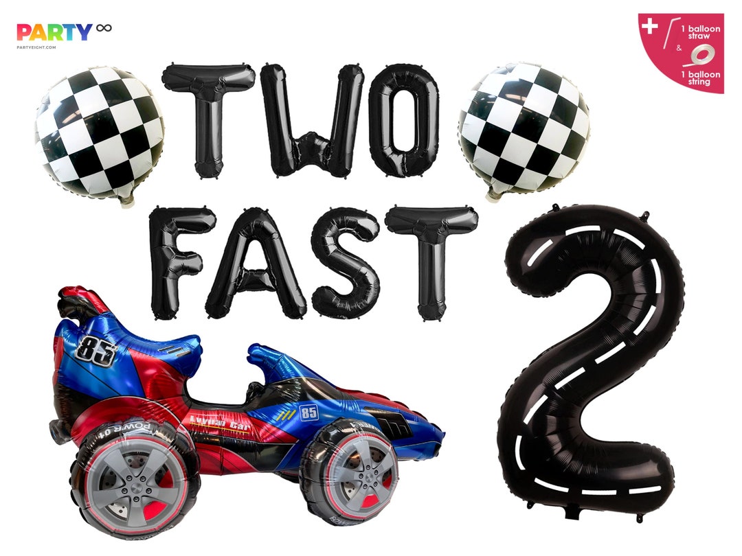 Racing Car Balloon | Two Fast 2nd Racing Car Themed F1 Theme Birthday ...