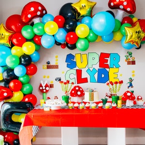 Balloon Garland for Mario Kart Birthday Party Balloon Arch Kit | Video ...