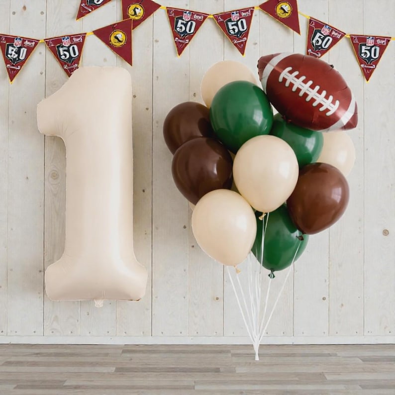 Custom Football Balloon Bundle for First Birthday Party: American Super ...