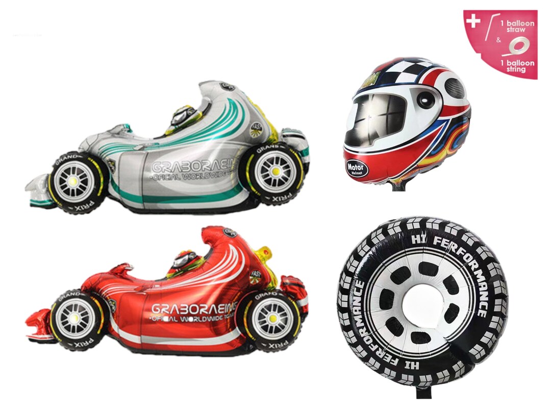 Racing Car Balloon | Two Fast Racing Car Themed F1 Two Fast Birthday ...