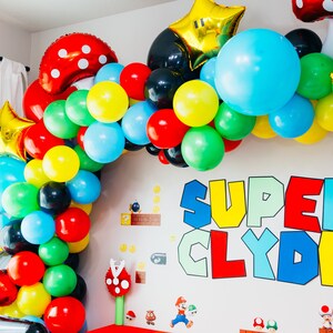 Balloon Garland for Mario Kart Birthday Party Balloon Arch Kit | Video ...
