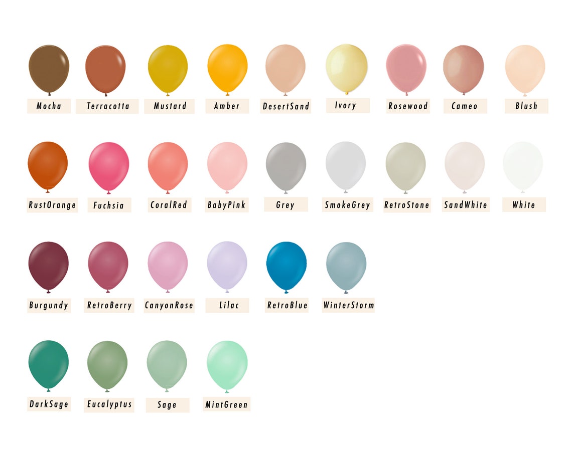 Custom Boho Style Matte Balloon Garland Kit Balloon Decor - Etsy