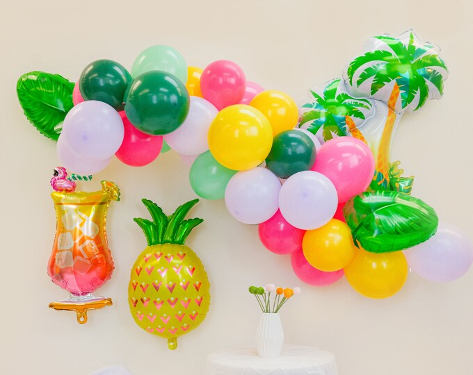 Luau Party Birthday Banner Luau Party Decorations Beach Banner Tropical ...