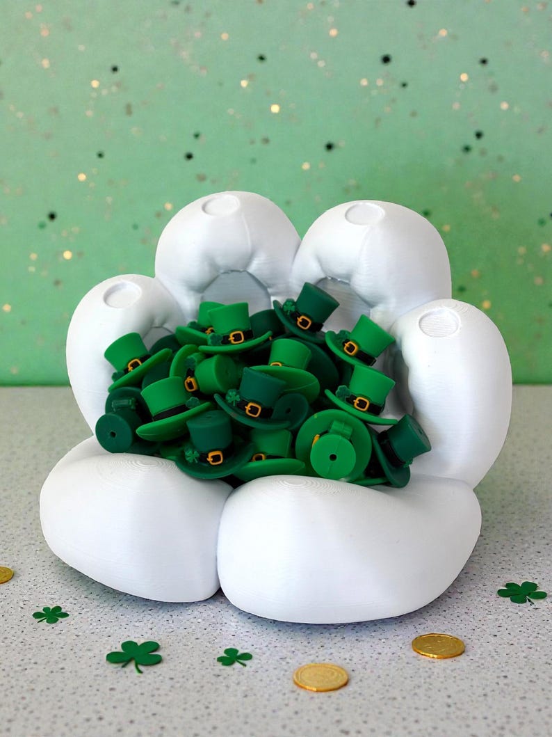 St Patrick's Day Beads 3D Green Hat: Silicone Focal Beads Irish Jewelry ...