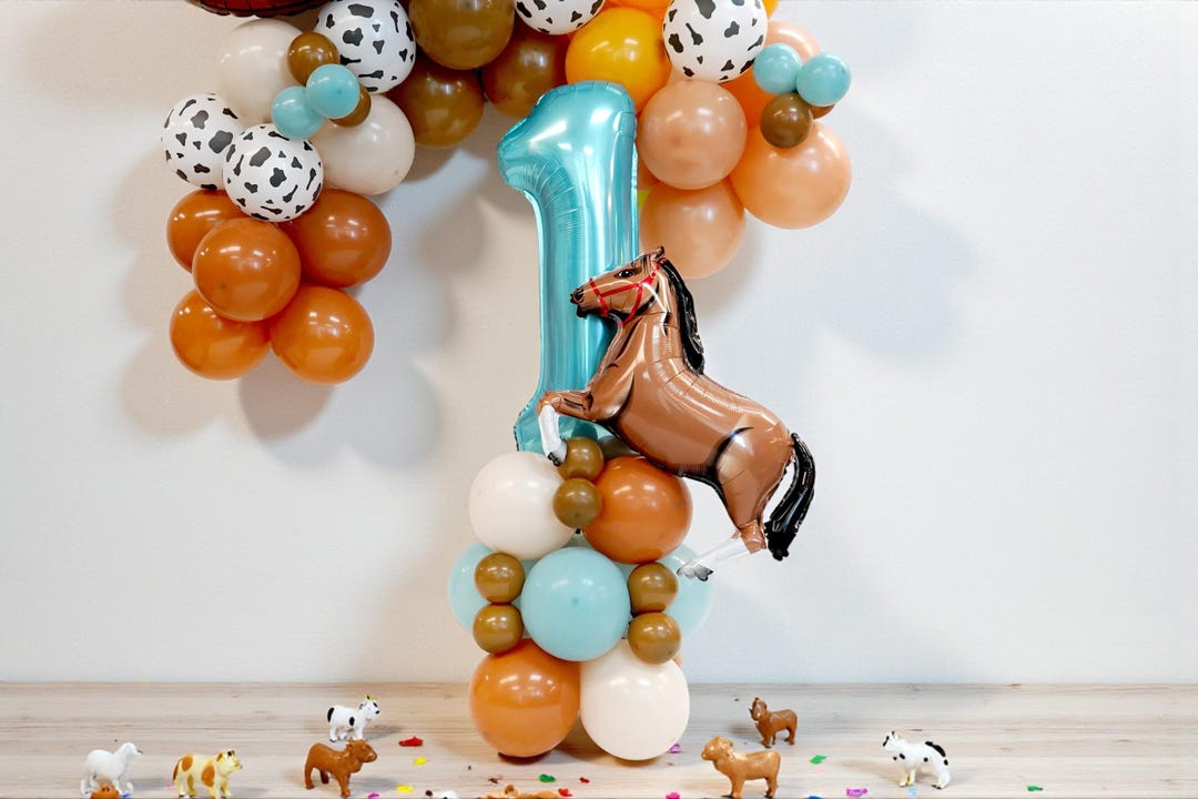 Retro Rodeo Balloon Column Kit: Cowboy 1st Birthday Party Decor - Etsy