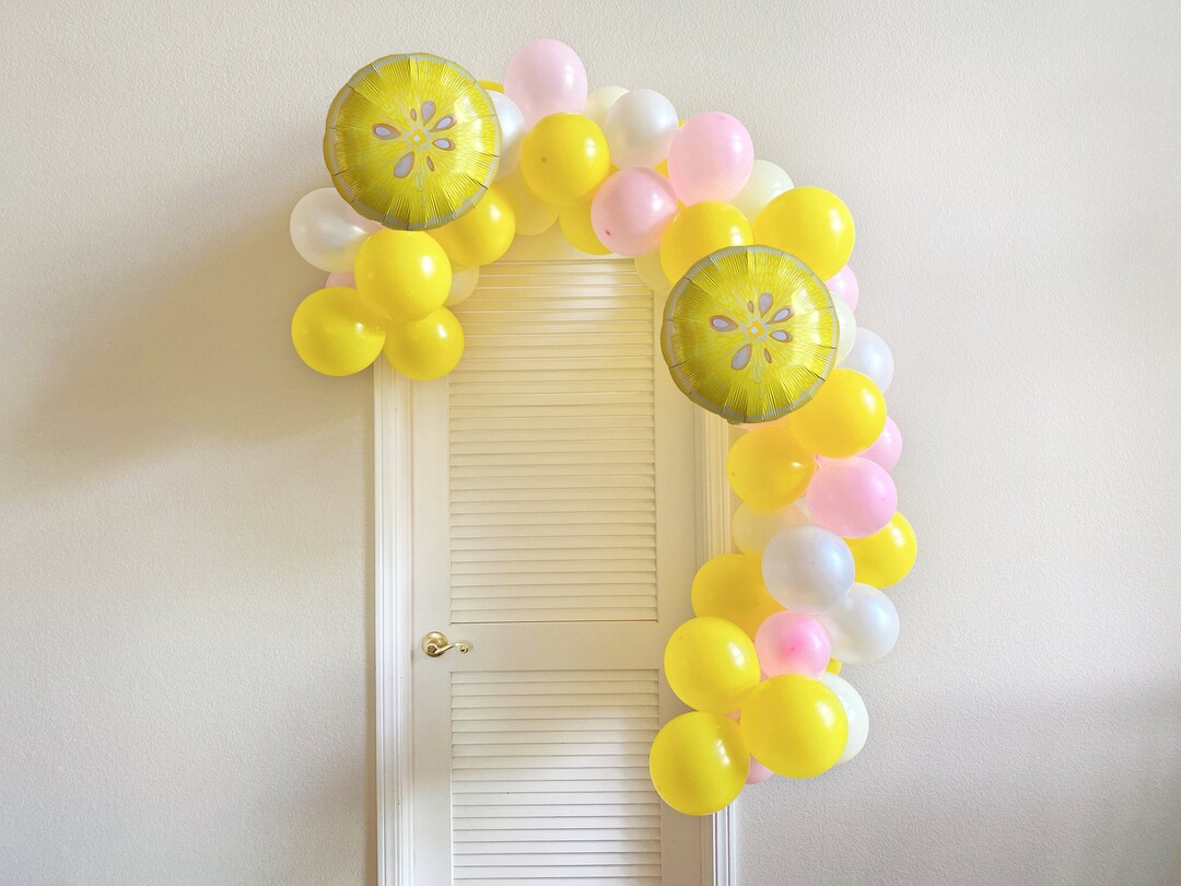 Pink Lemonade Party Balloon Garland | Lemonade Lemon Birthday Balloon ...
