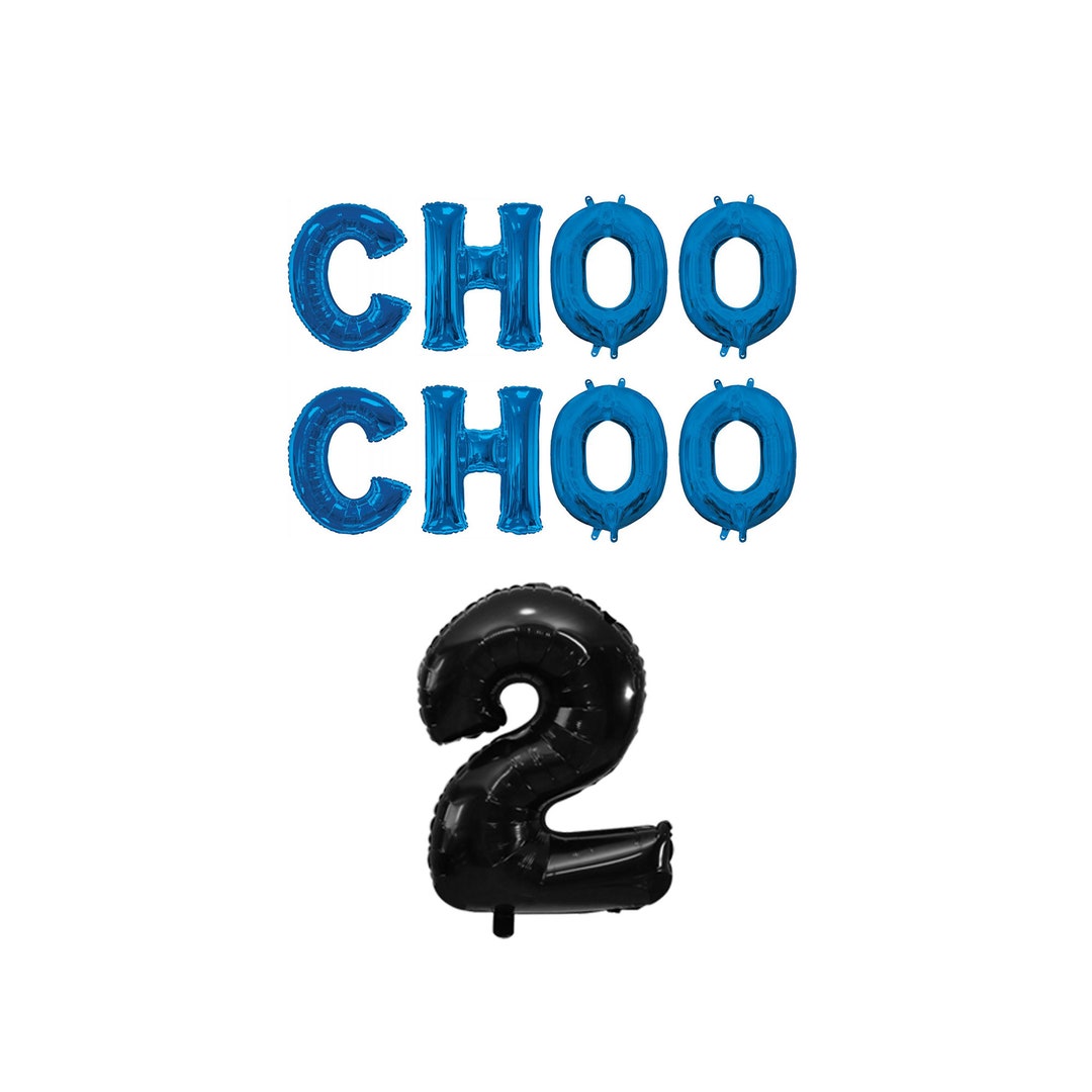 Choo Choo Train 2nd Birthday Party Balloon Banner | Chugga Chugga Choo ...
