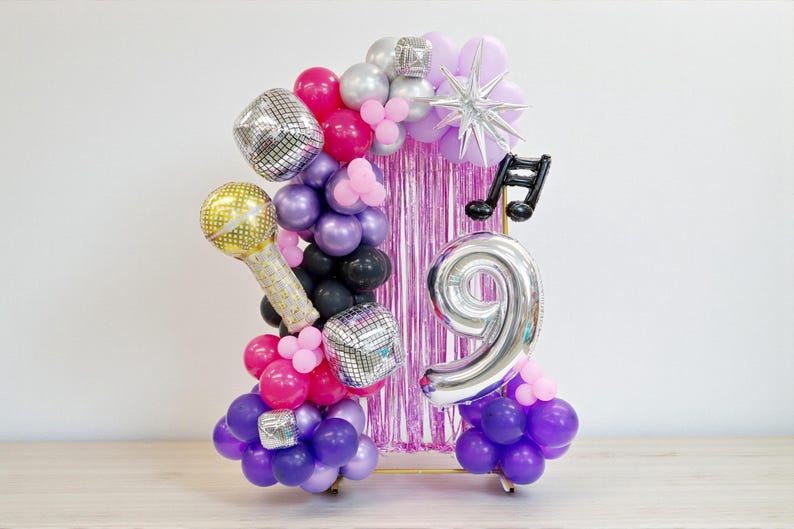 Music Hunter K-pop Birthday Balloon Garland Kit: Rockstar Iridescent ...