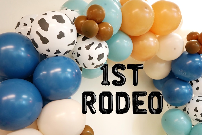 Cowboy Balloon Garland Kit: 1st Rodeo Western Party Decor - Etsy