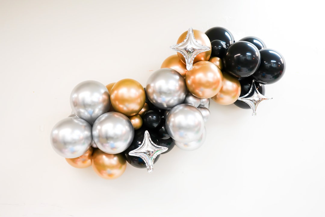 Gold Silver Black 2025 High School College Graduation Party Class of ...