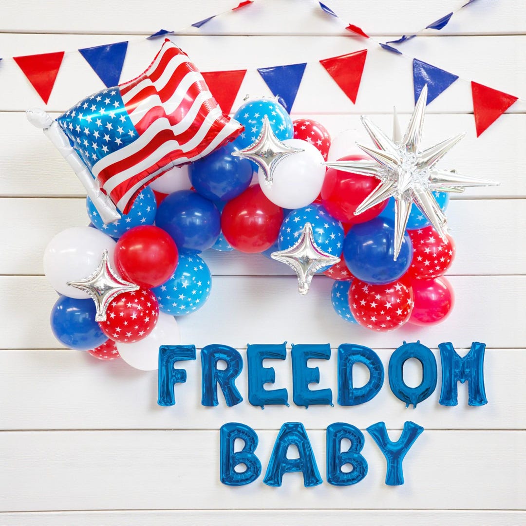 Freedom Baby Balloon Garland: 4th of July, Patriotic Party - Etsy