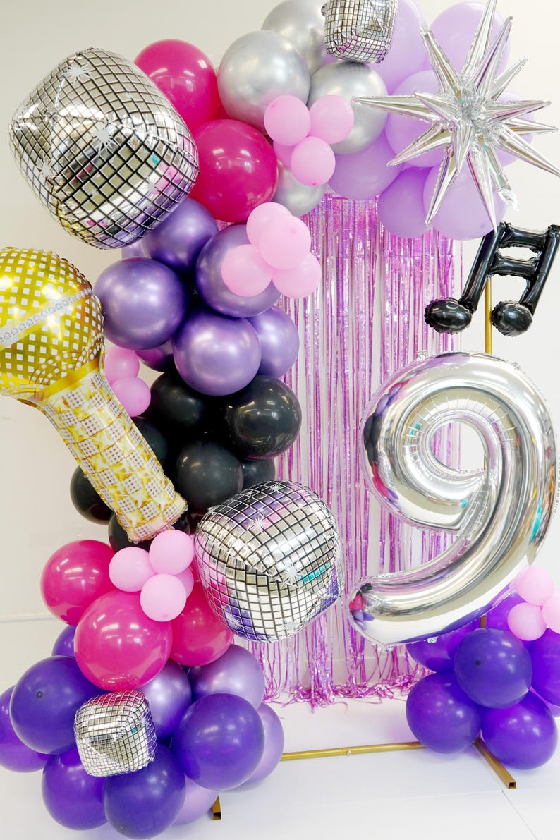 Music Hunter K-pop Birthday Balloon Garland Kit: Rockstar Iridescent ...