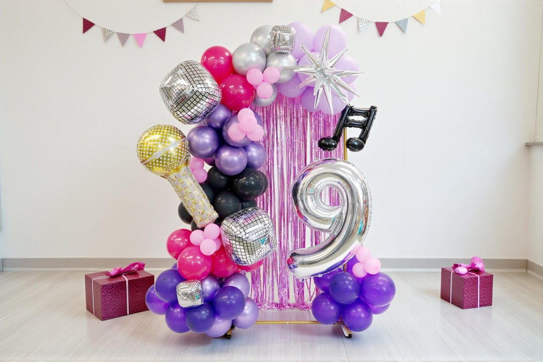 Music Hunter K-pop Birthday Balloon Garland Kit: Rockstar Iridescent ...