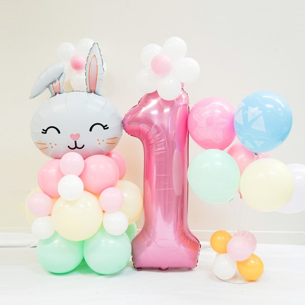 Birthday Balloons Bunny - Etsy