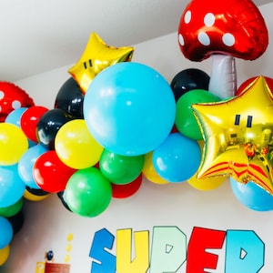 Balloon Garland for Mario Kart Birthday Party Balloon Arch Kit | Video ...