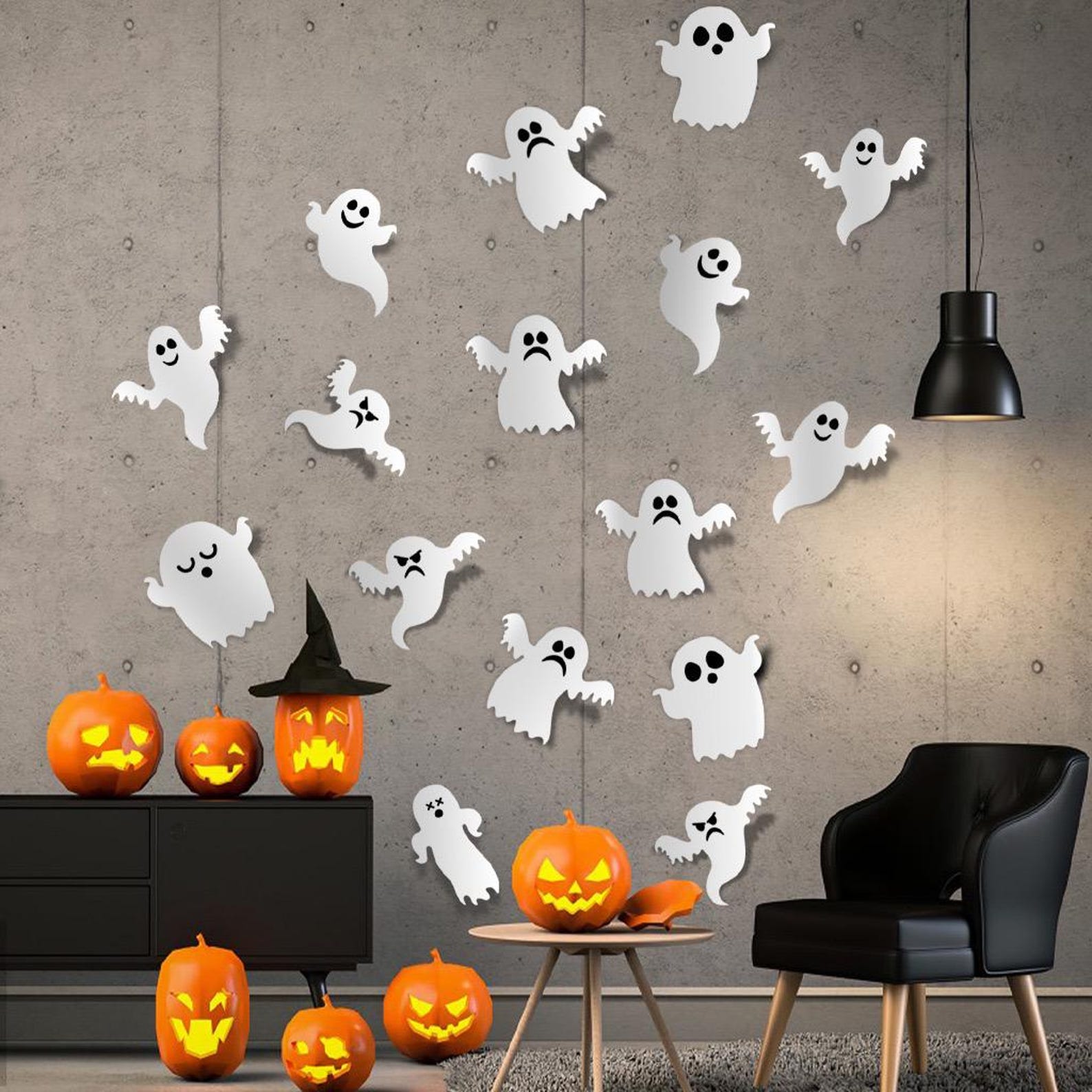 3D Cute Ghost Sticker | Halloween Decoration Stickers | Funny Ghost ...