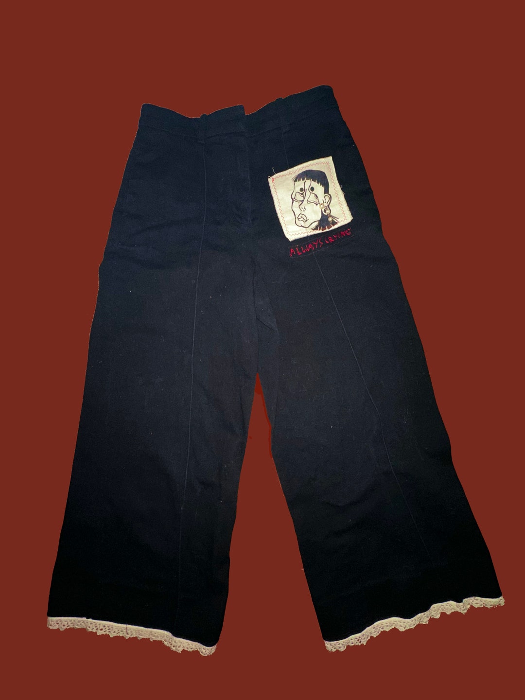 ALWAYS CRYING - Customized Metalicus Australia 3/4 Jeans - Etsy
