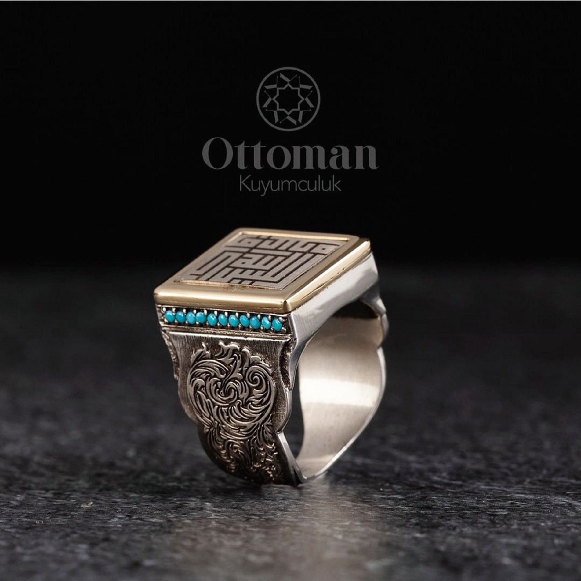 Surrender Model Kufic Calligraphy Silver Men's Ring - Etsy